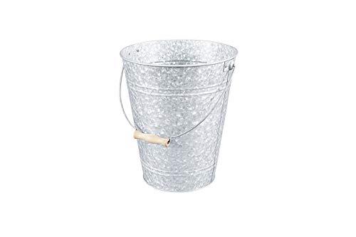 Walford Home Galvanized Trash Can Bucket Decorative Garbage Waste ...