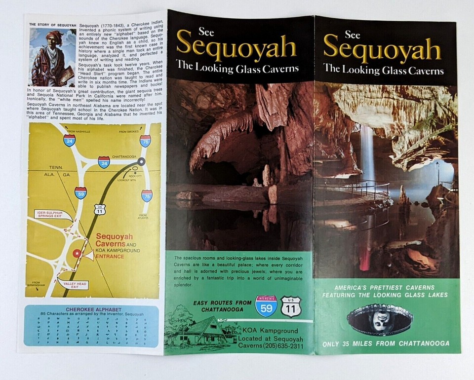 1970s Sequoyah The Looking Glass Caverns Valley Head Alabama VTG Travel ...