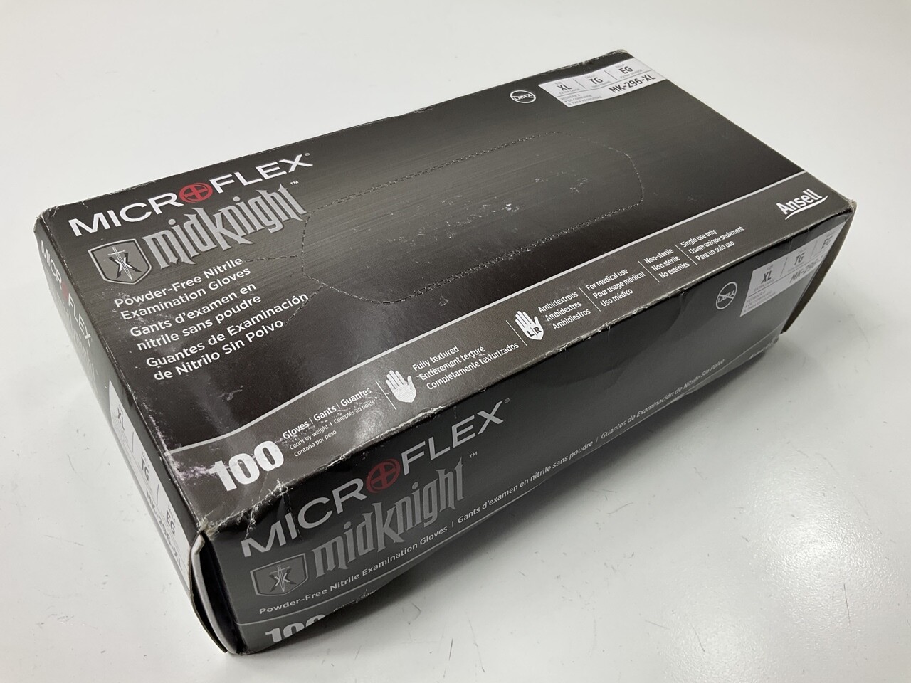 Microflex MK-296 MidKnight Powder Gloves, Size XL - 100 Pack for sale ...