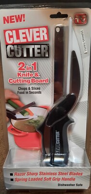Clever Cutter 2 in1 Knife Cutting Board Scissors Chops Veggies Slicer ...