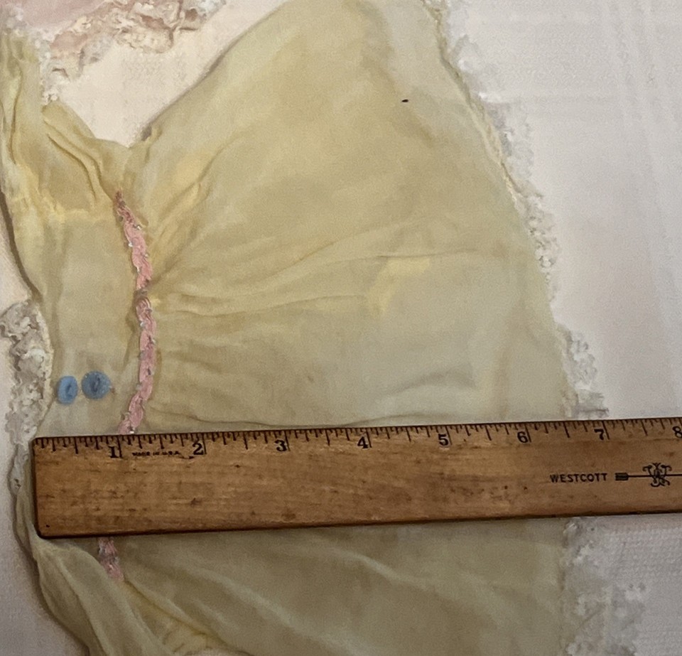 2 Vintage 1960’s Tiny Thumbelina Shear Pink/Yellow Doll Dresses PJ’s No ...