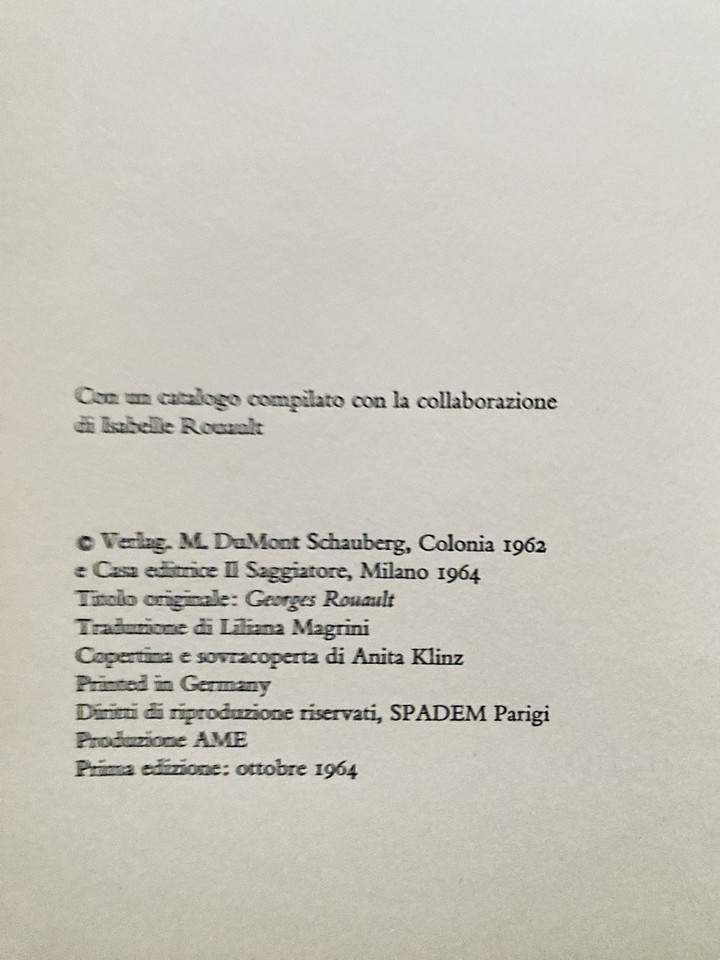 Pierre Courthion - Rouault - Il Saggiatore 1964 | eBay
