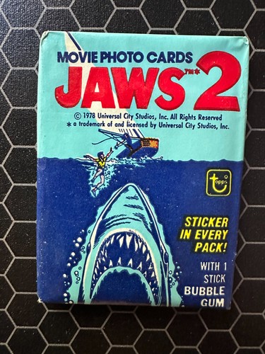 1978 Topps JAWS 2 Movie Trading Cards - 1 Vintage Sealed Wax Pack | eBay