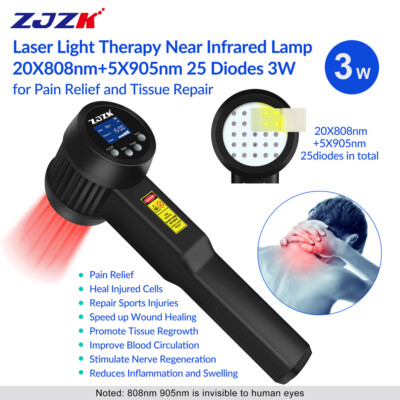 3W 808nm+905nm High Power Laser Therapy for Pain Relief NIR Light ...