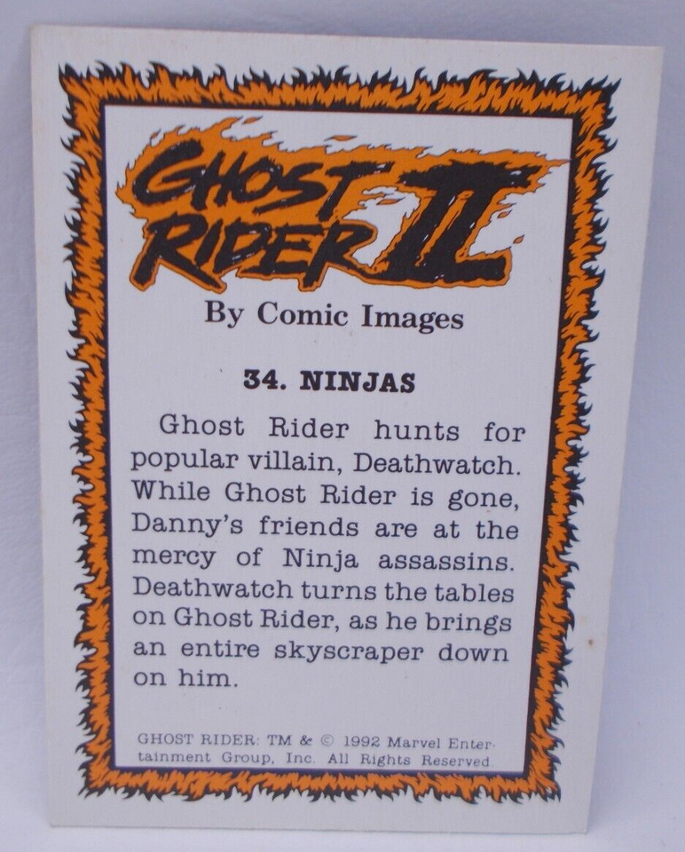 1992 Marvel Ghost Rider 2 Single Card #34 Ninjas by Comic Images | eBay