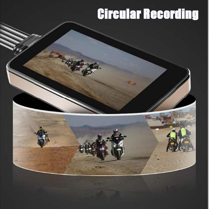 Motorcycle Dash Cam Front and Rear Camera Recording 140° GPS Wifi ...