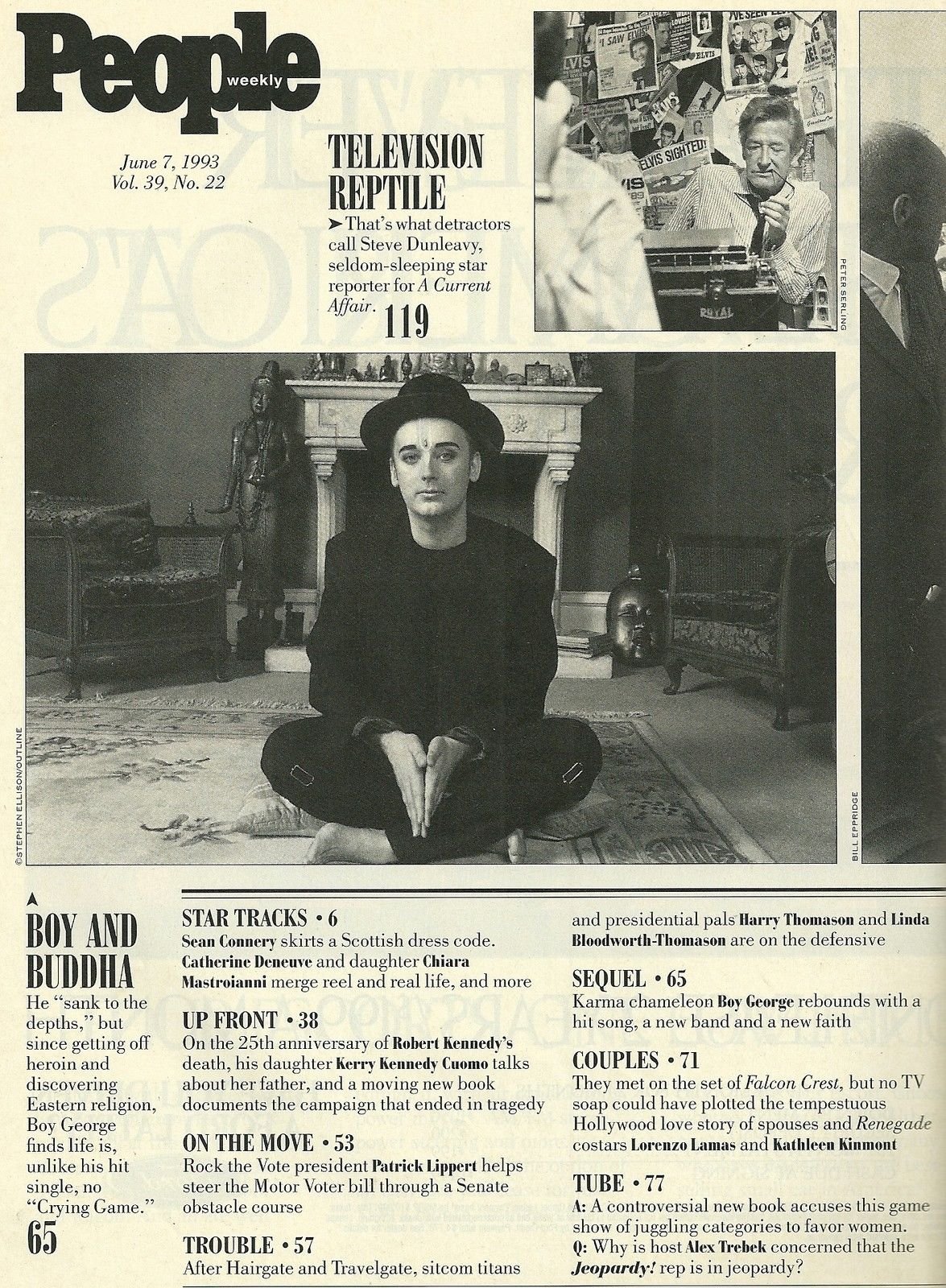 People Magazine June 7 1993 Ted Danson Whoopi Goldberg Robert Kennedy ...