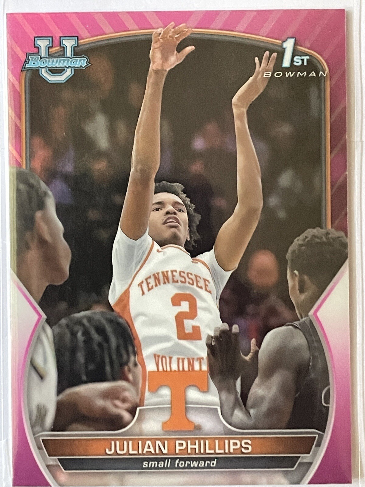 Julian Phillips 2023 1st Bowman U Chrome Basketball Pink Refractor #46 ...
