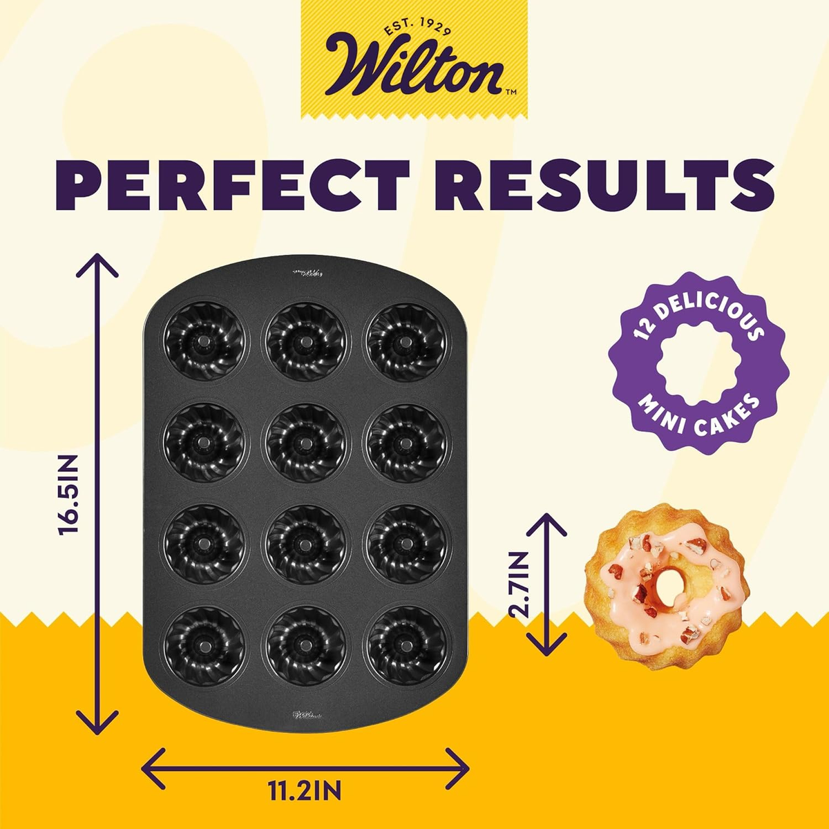 Square Baking Pan Wilton Gold Premium Non-Stick 8x8x2 - PFAS Free Warp ...