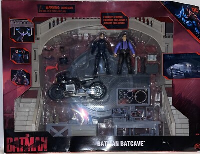 NIB “Movie” Batcave with The Batman-Penguin Action Figures Batcycle ...