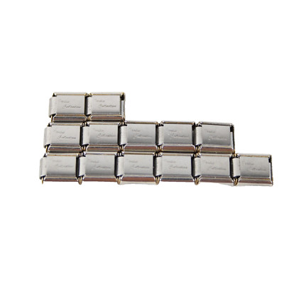 Italia Collection Stainless Steel Stretch Chain Link Italian Charm 13 ...