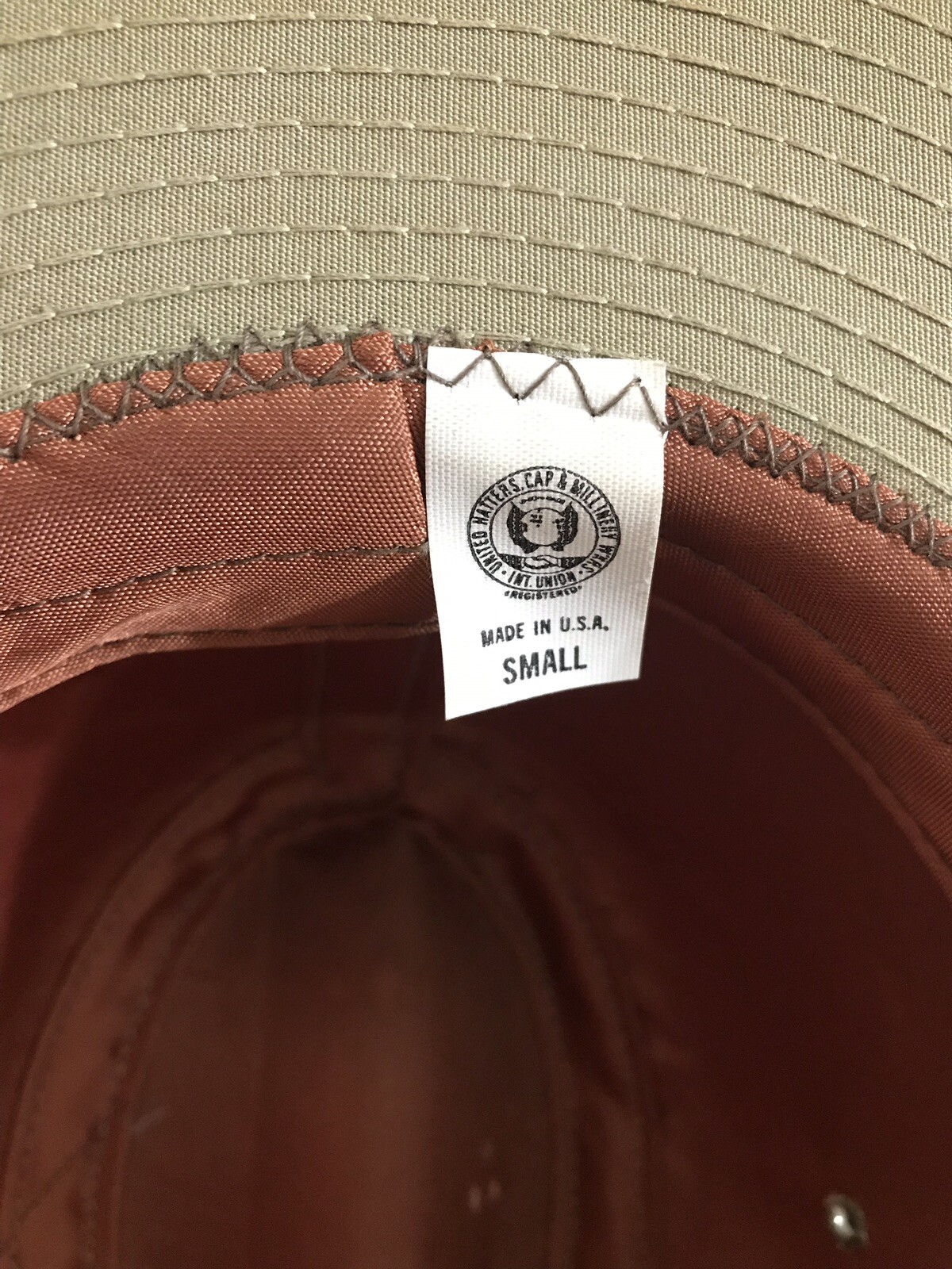 United Hatters Cap & Millinery Workers Size S Tan Corduroy Cowboy Hat ...