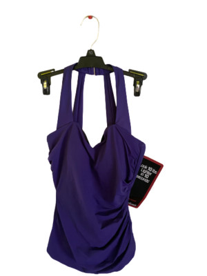 Miraclesuit PURPLE Draped Gold Hook One Piece Swimsuit, Size US 10DD | eBay