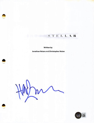 HANS ZIMMER SIGNED AUTOGRAPH INTERSTELLAR FULL SCRIPT BECKETT BAS | eBay