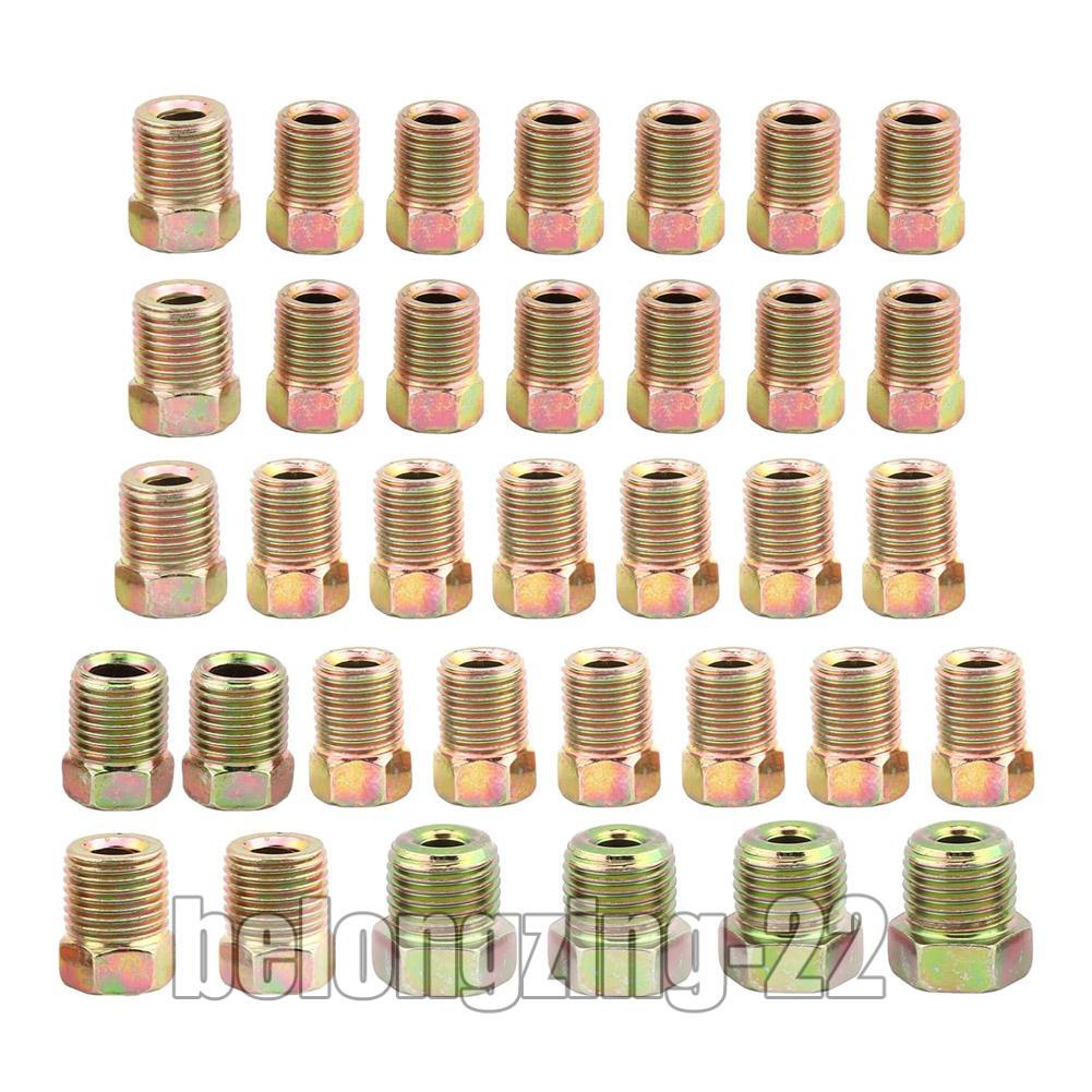 Brake Line Fittings Assortment For 3/16" and 1/4" Tube Fitting Kit Nuts ...