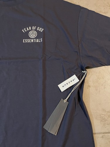 Fear Of God FOG Essentials University Navy Tee Size Large Brand New | eBay