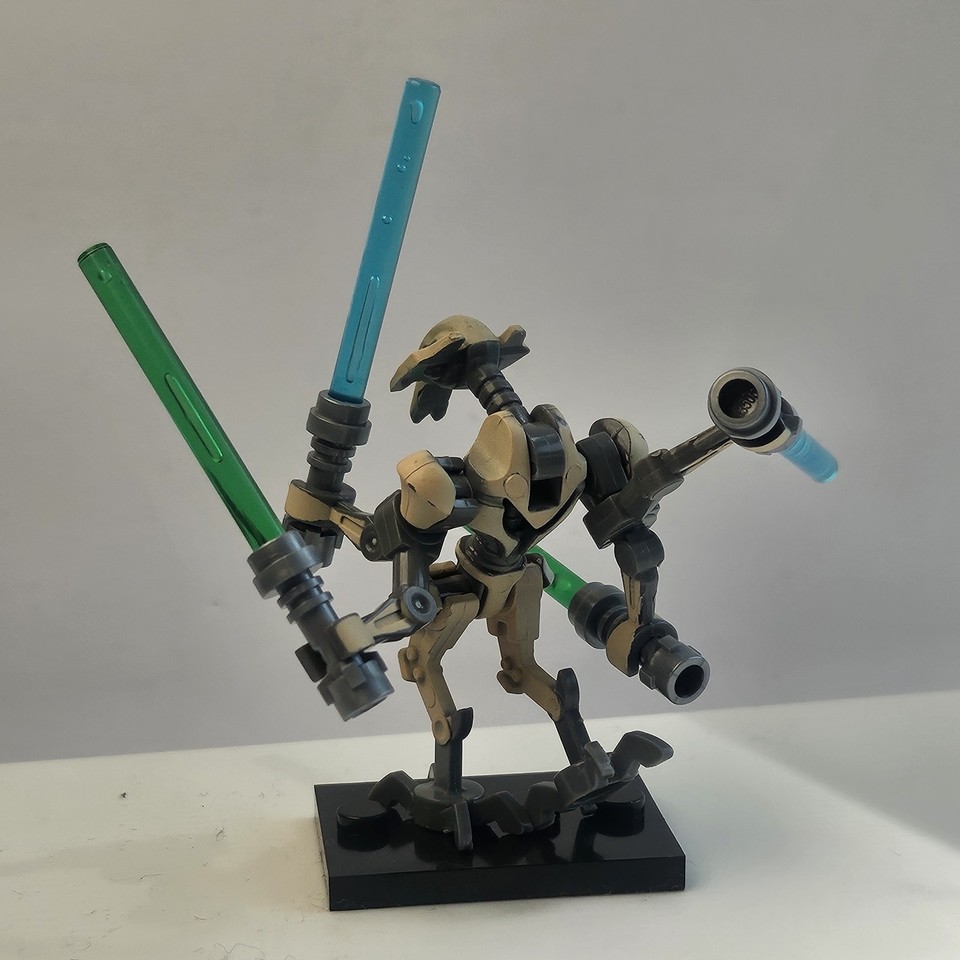 Star Wars General Grievous custom Minifigure Tan Minifig Cyborg 8095 ...