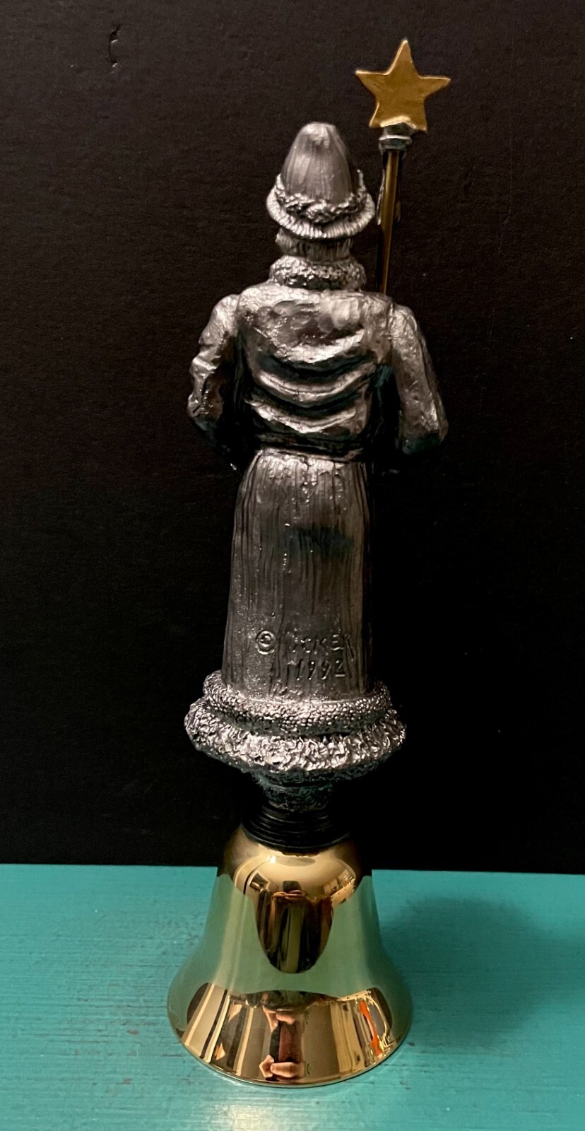 Michael Ricker Pewter Nativity Father Christmas Tree Star Staff Bell ...