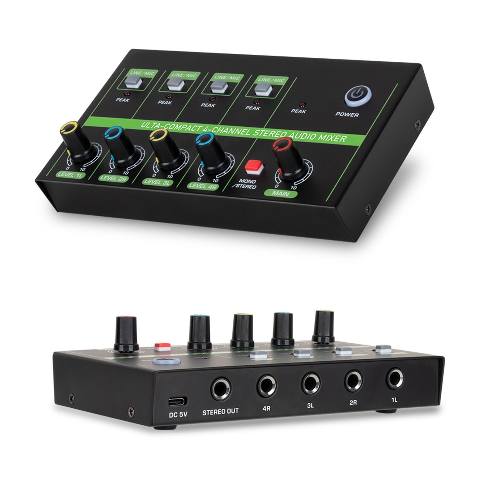 Mini Audio Mixer Portable Audio Mixer for Studio Streaming Recording ...