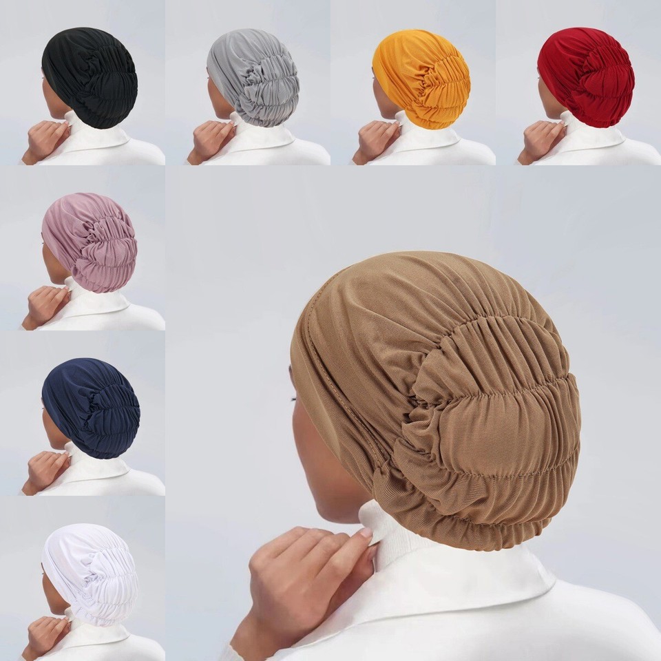 Islamic Women Muslim Beanie Head Cover Caps Bonnet Hair Loss Wrap ...
