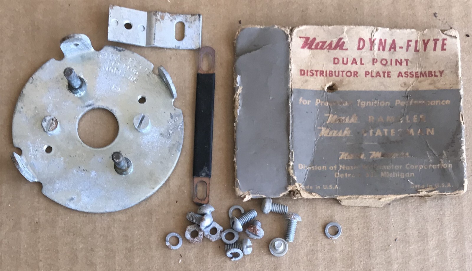 Pieces Of a Nash Dyna-Flight /dual Distributor Plate Assembly | eBay