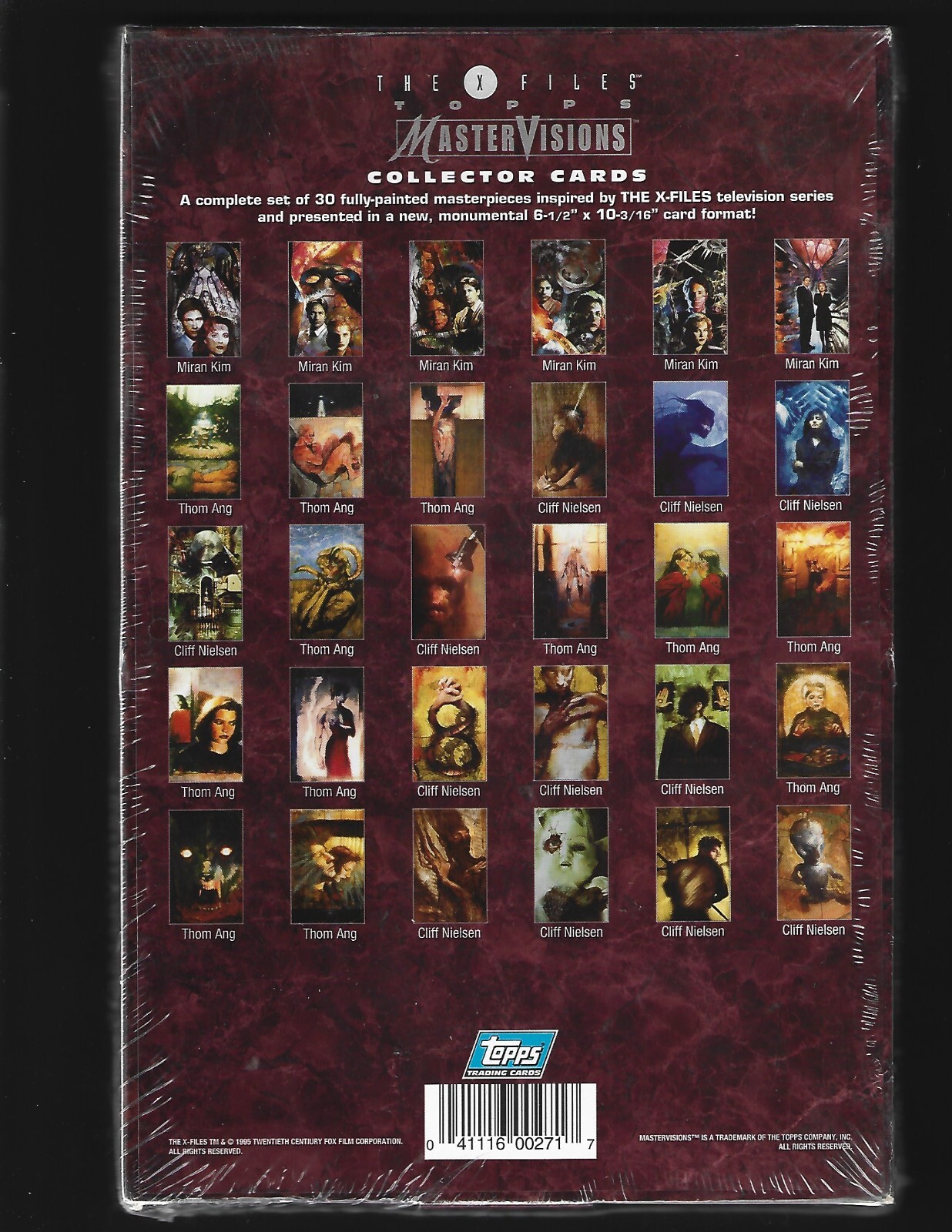 Topps Master Visions 1995 X-Files Collector Cards Complete Set of 30 ...