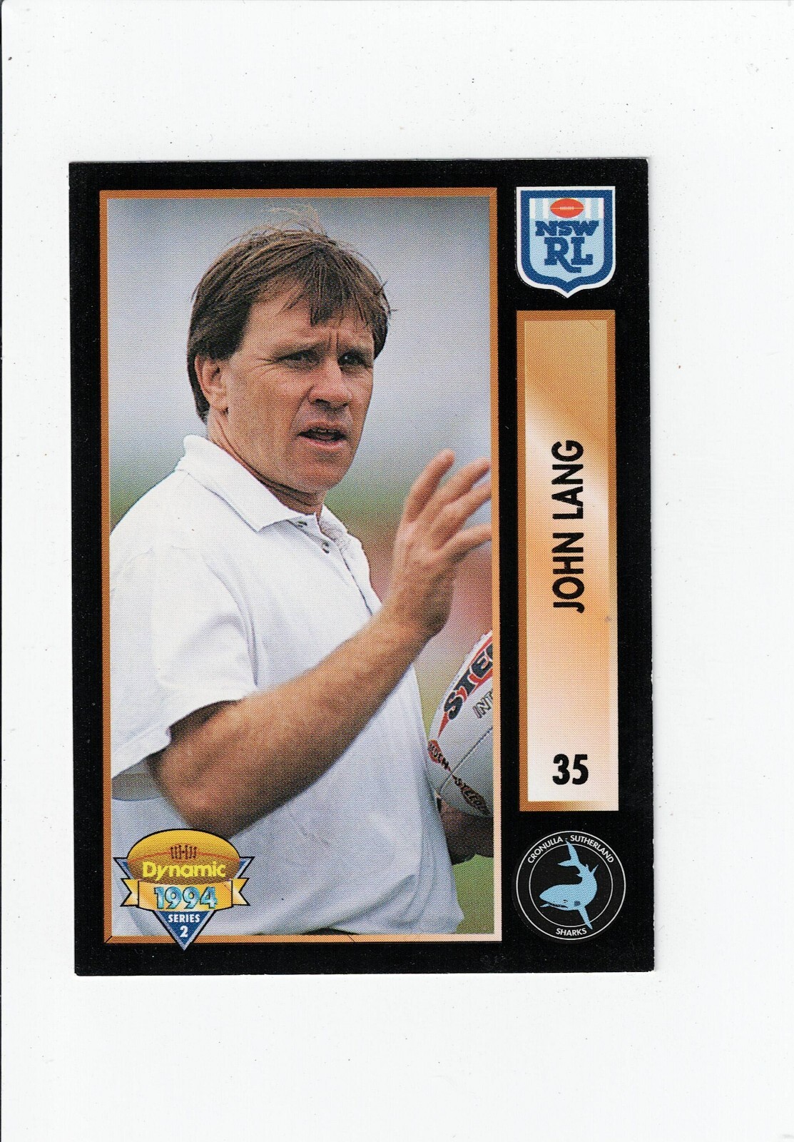 1994 Series 2 Rugby League John Lang #35 (Cronulla Sharks) | eBay Australia