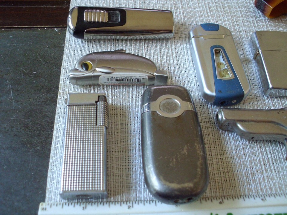 Lot of 8 Various Lighters for Cleaning/Parts/Repair - Zippo, Zaima ...