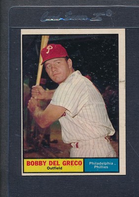 1961 Topps #154 Bobby Del Greco Phillies VG/EX *667 | eBay