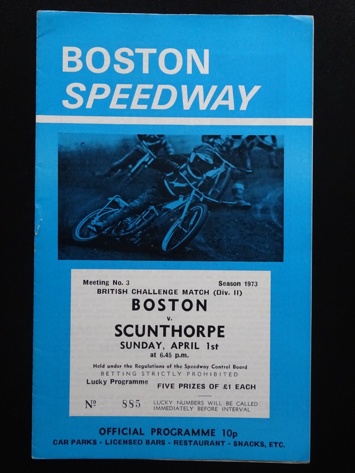 Choice of BOSTON Barracudas Speedway programmes 1973-1987 British ...