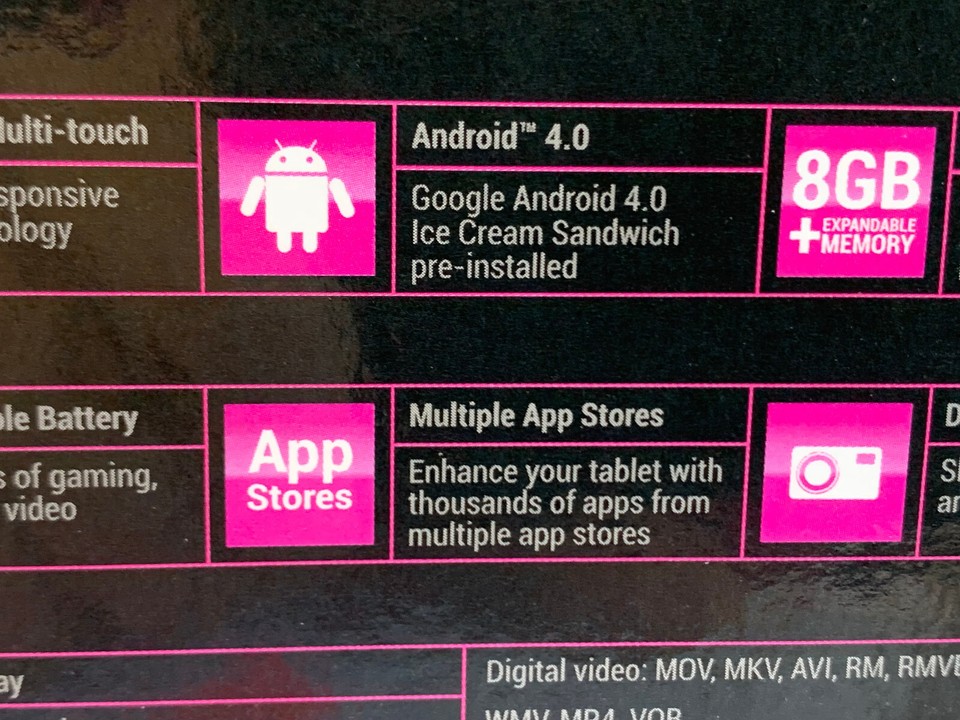 Zeki Capacitive Multi-touch Tablet 7" LCD TB782B Android 4.0 8GB ...