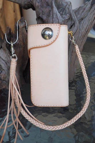 Custom Leather Biker Wallet Chain Handmade Leather Wallet Bifold Wallet ...