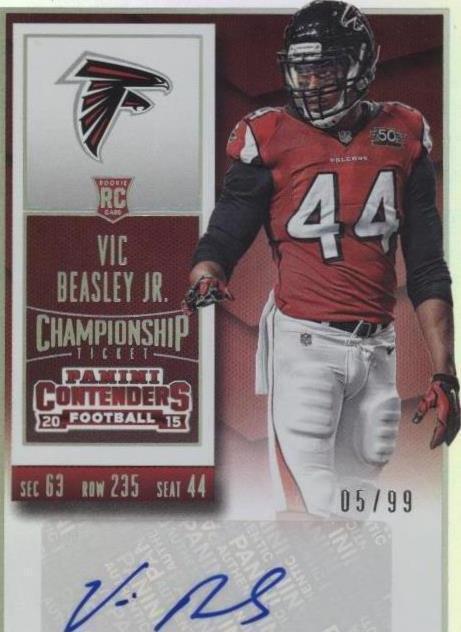 2015 Panini Contenders - Rookie Ticket Vic Beasley #104 Championship ...