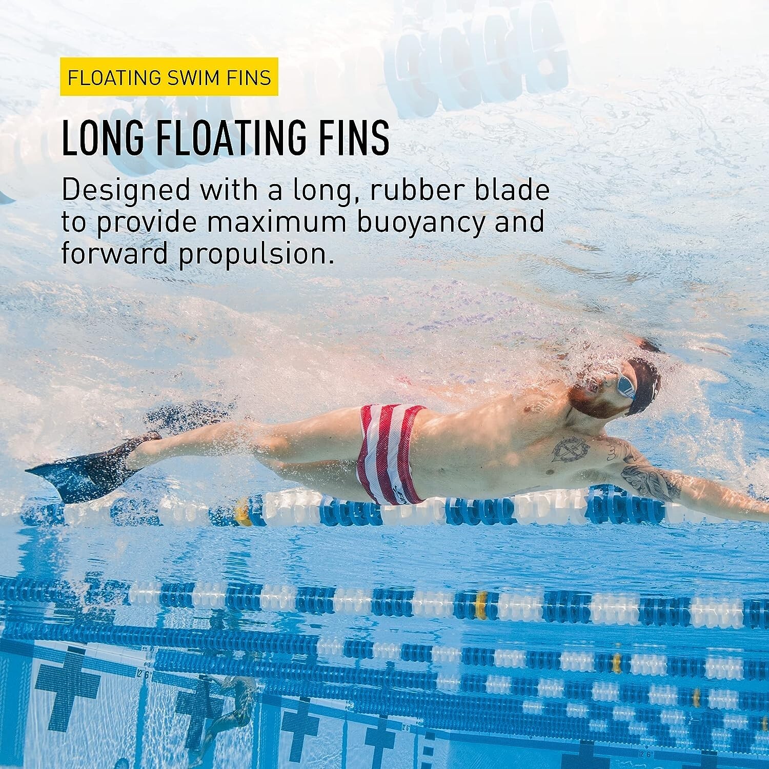 New FINIS Long Floating Swim Fins Red/Black Sz Small Men 3-5 Women 4-6 ...