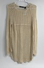NEW Crystal Kobe Crochet Tunic Sweater Cream Boho Capsule Minimalist ...