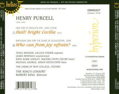 PURCELL: HAIL! BRIGHT CECILIA NEW CD 34571153278 | eBay UK