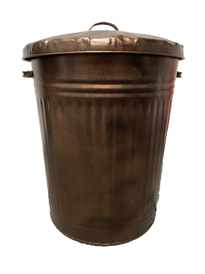 LARGE 90L METAL DUSTBIN TRASH RUBBISH RECYCLE WASTE STORAGE BIN ...