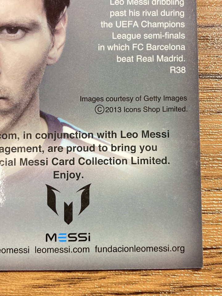 Icons Official Leo Messi Card Collection Limited Trading Card R38 2013 ...