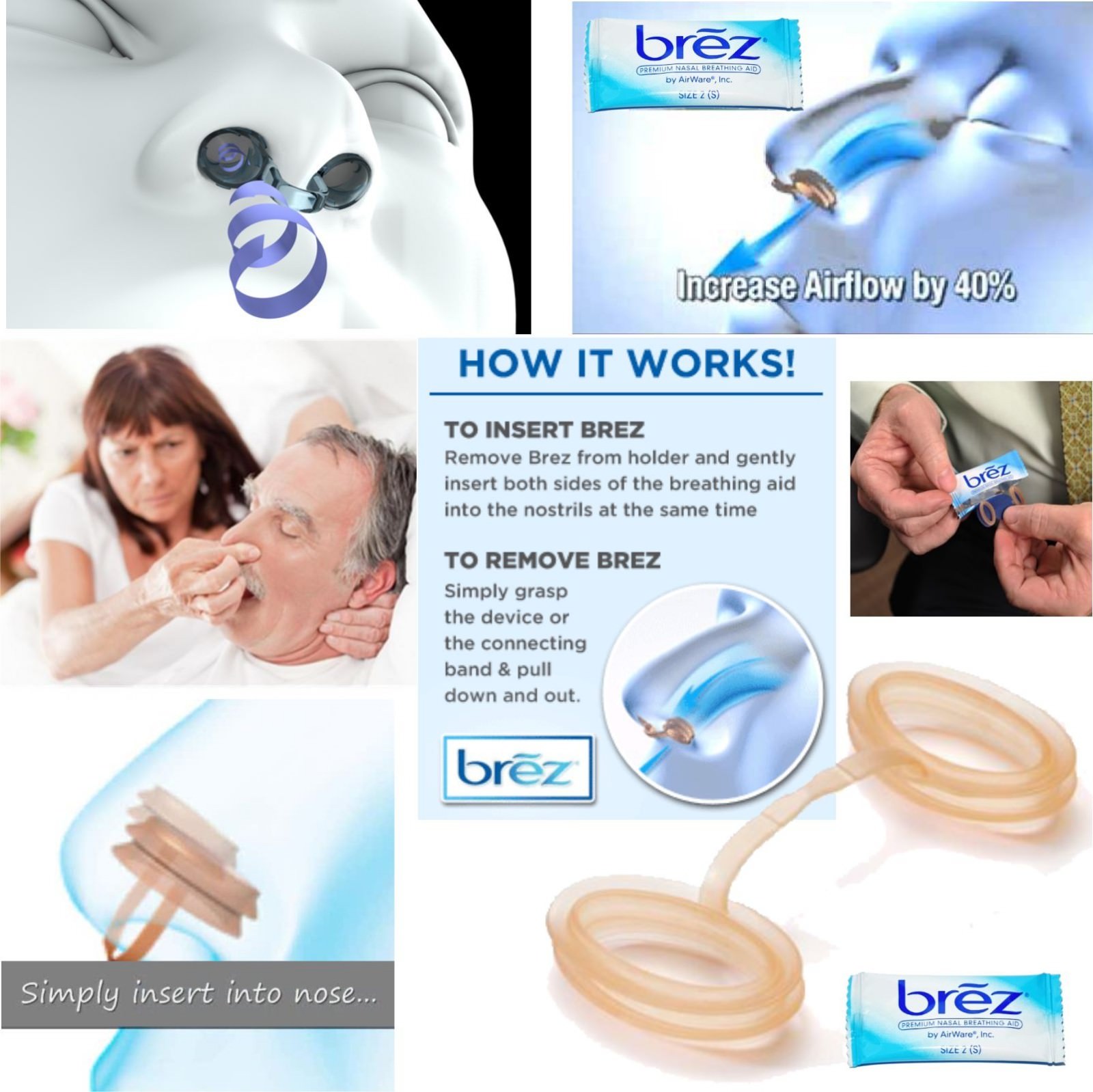 Snoring Aid For Men Nose Insert Device Breath Sleep Nasal Air Vent No ...