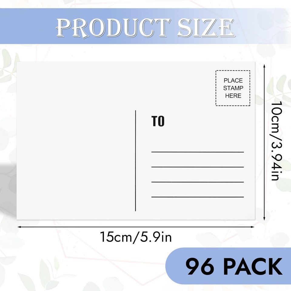 COIDEA 96PCS Blank Postcards for Mailing, 4 x 6 inches 4 x 6 inches ...