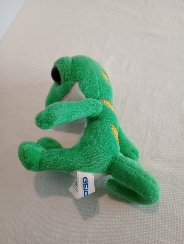 Geico GECKO 5" Plush Green Advertising Lizard Mascot Stuffed Animal Toy ...