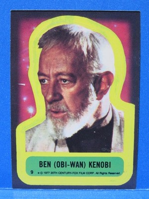 1977 STAR WARS Sticker #9, OBI-WAN KENOBI, High-Grade | eBay