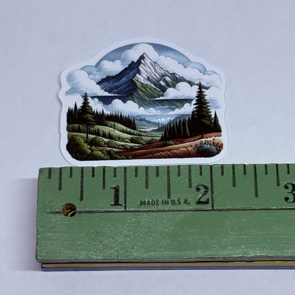 National Forest Sticker Art Mountains Trees Hike Travel Decal Vinyl ...