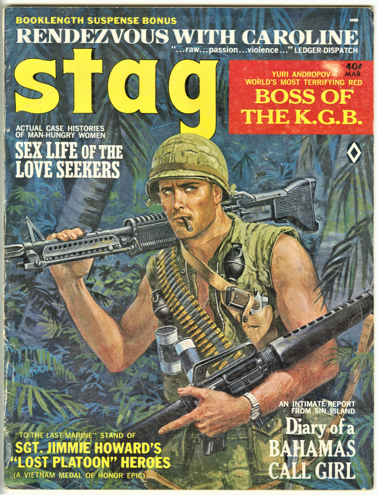 Stag Magazine: March 1968 - Crime, Pulp, Bahamas Call Girl, True ...