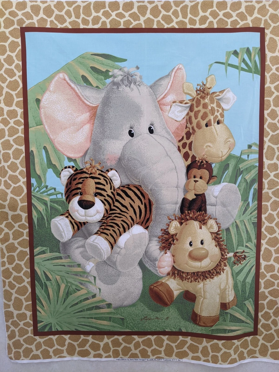 Nursery Fabric, Jungle Babies Panel, 58% OFF