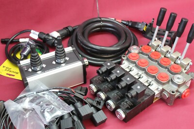 Control panel 2 joystick + control valve 4-spool Galtech 60 l/min Q45 ...