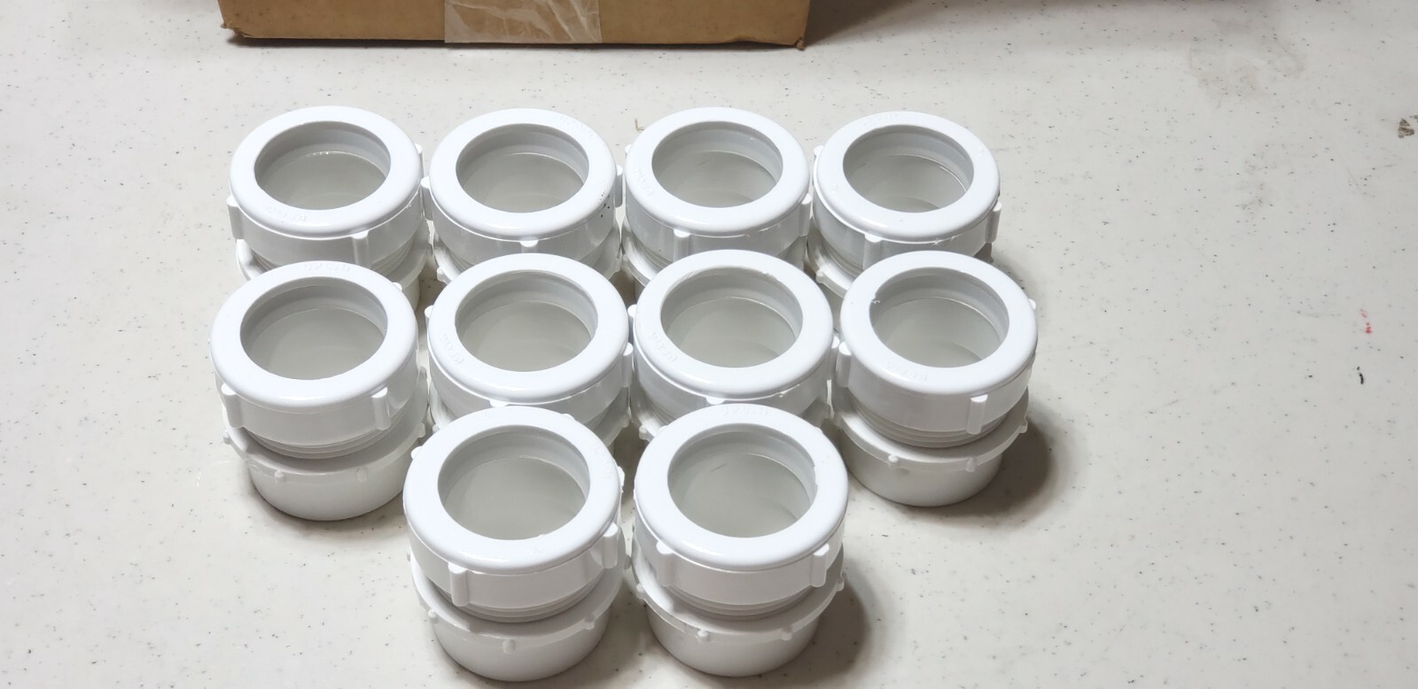 10 Pcs.- LASCO 1-½" DWV Trap Adapter Male SP x SJ w/Plastic Nut/Washer ...