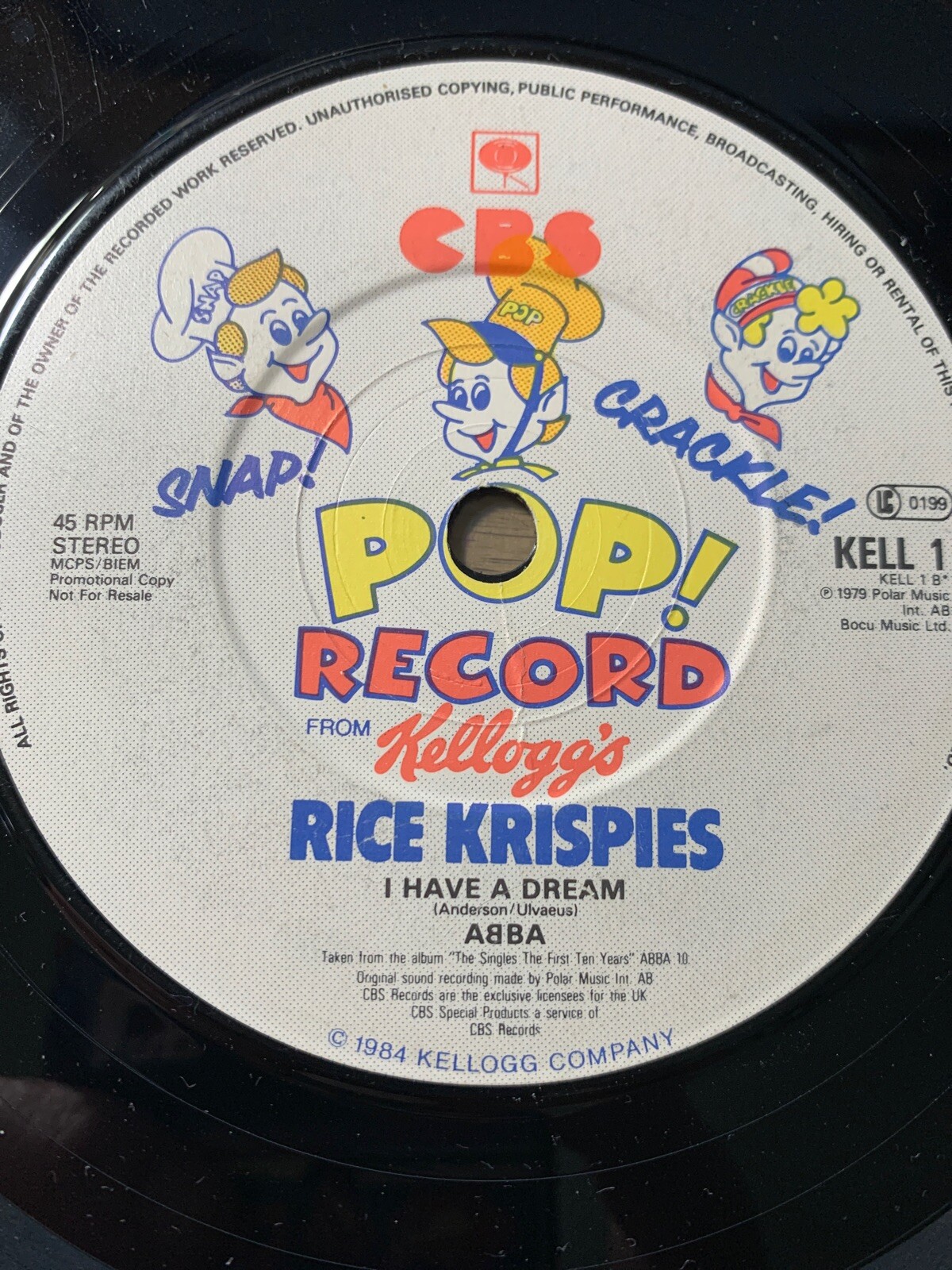 USED 45 RPM PROMO RECORD: Pop! Records Kellogg's RICE KRISPIES | eBay