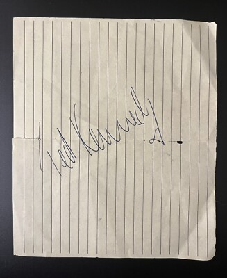 Ted Kennedy Signed Autograph Notebook Page Politician Senator | eBay