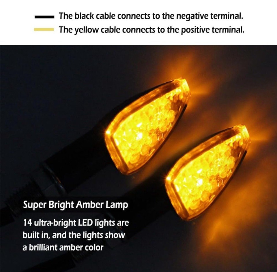 4 LED Turn Signal Kit Dual Sport Enduro Blinker Light Street Legal Dirt ...